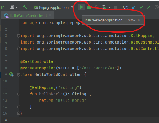 Kotlin Springboot Rest API 만들기 2 - HelloWorld, REST API TEST CLIENT 사용하기