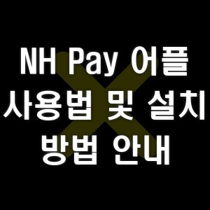 NH Pay 어플 사용법 및 설치 방법 안내