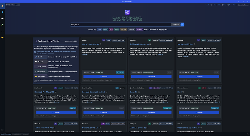 LM Studio 에서 LLM 로컬 서버 띄우기