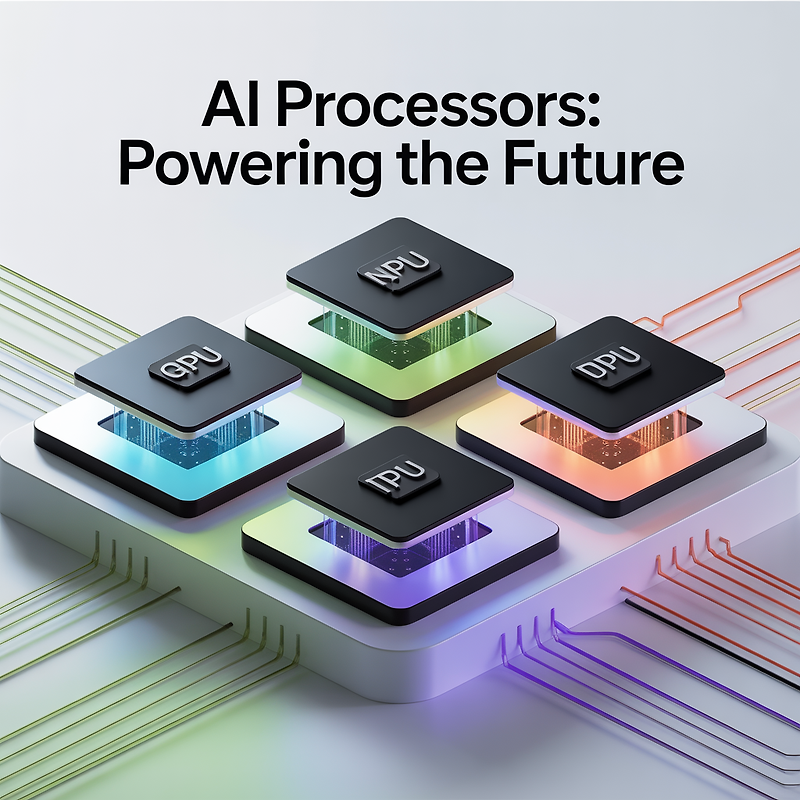 2025년 AI 프로세서 대전쟁: GPU vs NPU vs TPU vs DPU 완전 정복 가이드