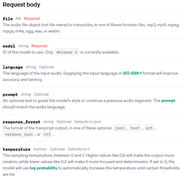 OpenAI Audio API를 이용한 STT 구현 기초(whisper-1, transcription, English translation)