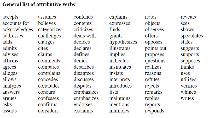 [논문작성] 논문 인용 및 표현쓸 때 유용한 attributive verbs — 뛰는 놈 위에 나는 공대생