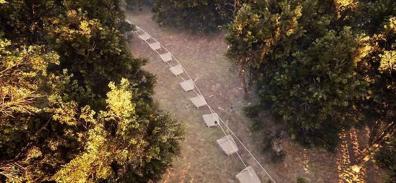 Unreal Engine PCG Static Mesh on Spline