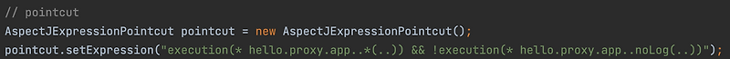 [IntelliJ] AspectJExpressionPointcut의 setExpression 색상 적용