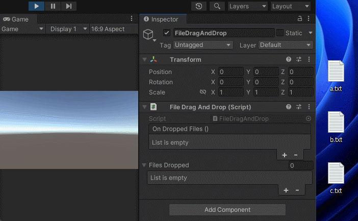 [Unity] Windows 파일 드래그 앤 드롭 구현하기(Drag and Drop)
