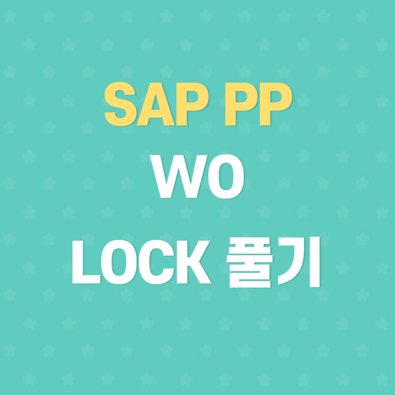 SAP PP WO 락 풀기