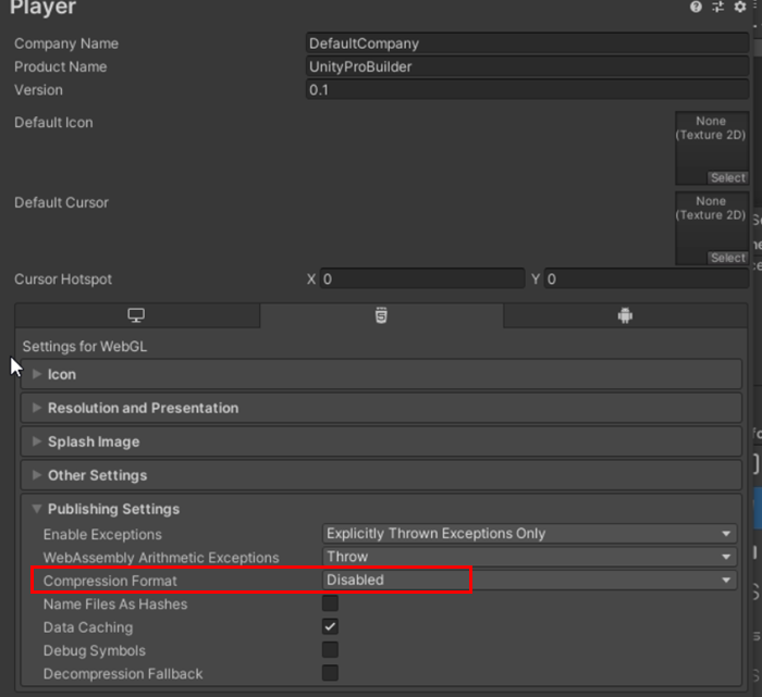 [Error:Unity] both async and sync fetching of the wasm failed (WebGL)