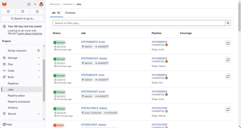 GitLab : ASP.NET CORE 8 - .gitlab-ci.yml 내부 설명 - CI/CD