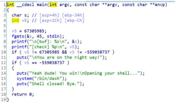 [Hack CTF]Basic_Bof#1