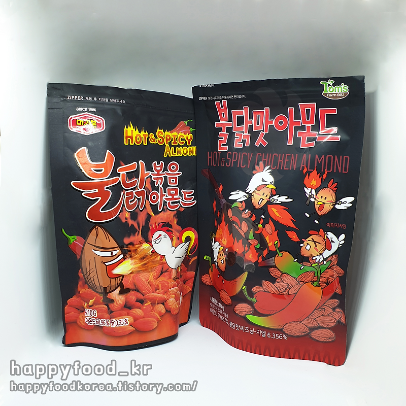 [tom's farm, buldak almond] Delicious snack with beer, spicy ...