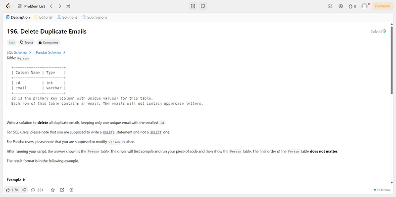 [LeetCode] 196. Delete Duplicate Emails