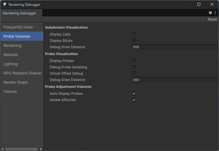 Display Adaptive Probe Volumes 적응형 프로브 볼륨 미리보기