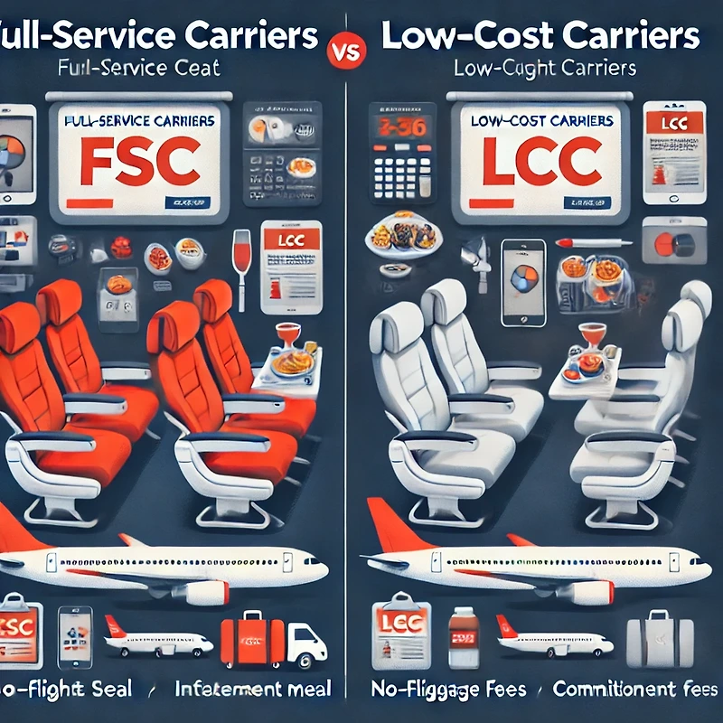 항공사별 기내 반입 짐 규정 비교 (LCC vs 대형항공사)