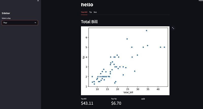 [Streamlit] tab과 col 명령어