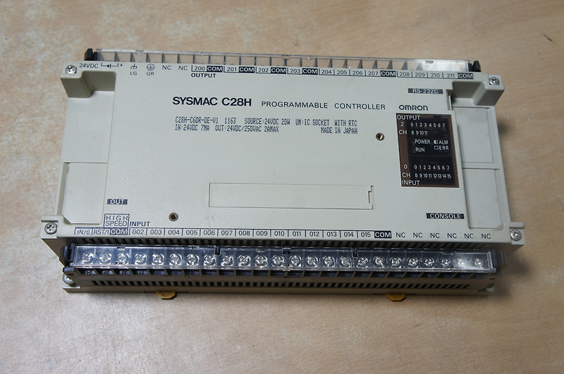 18983)OMRON C28H-C6DR-DE-V1 SYSMAC C28H 실사용품 작동양호 사진과동일품 상품문의 010-5511-0124