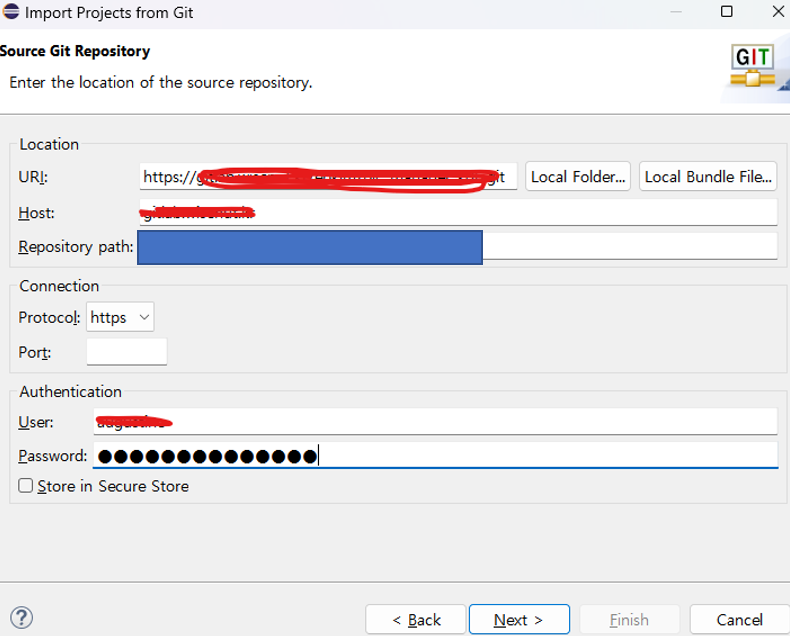 Gitlab token auth for eclipse