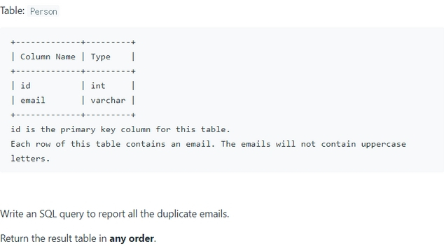 leetcode - 182. Duplicate Emails :: Jerry's Study Station