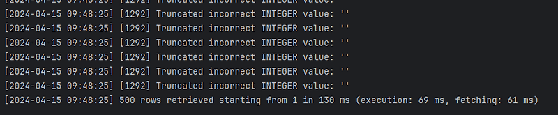 MariaDB SQL에러 Truncated incorrect INTEGER value: '' — 코딩 공부하는 블로그