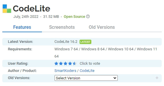 CodeLite 무료 다운로드