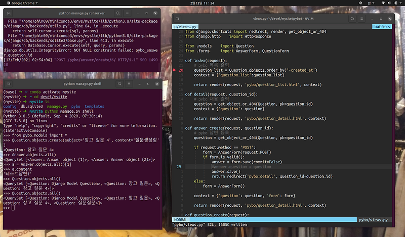 django.db.utils.IntegrityError: NOT NULL constraint failed