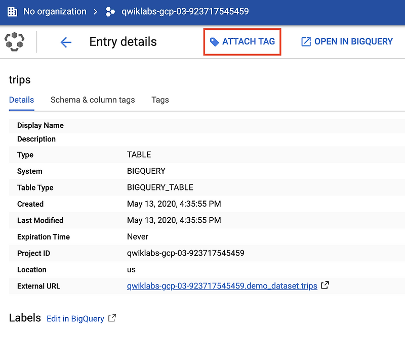 GSP 729: Data Catalog: Qwik Start :: neozest : neo+zest