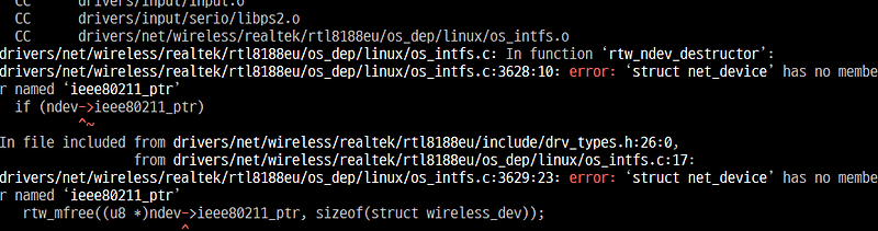 Linux Kernel Compile시 net_device 에러