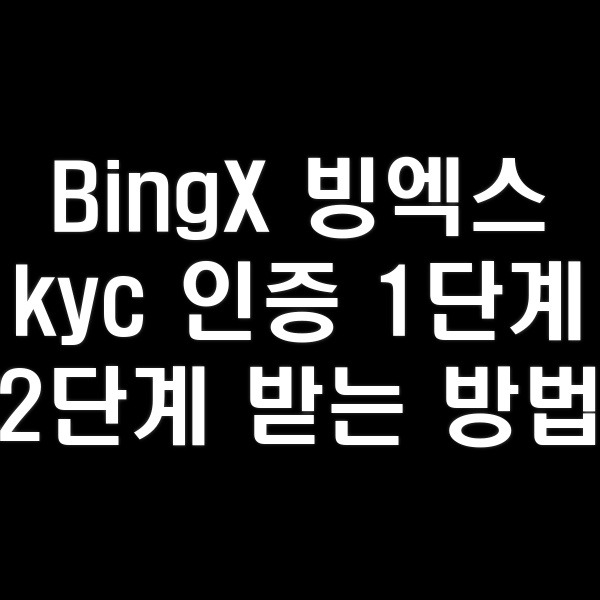 BingX 빙엑스 kyc 인증 1단계 2단계 받는 방법 | 이전 방법