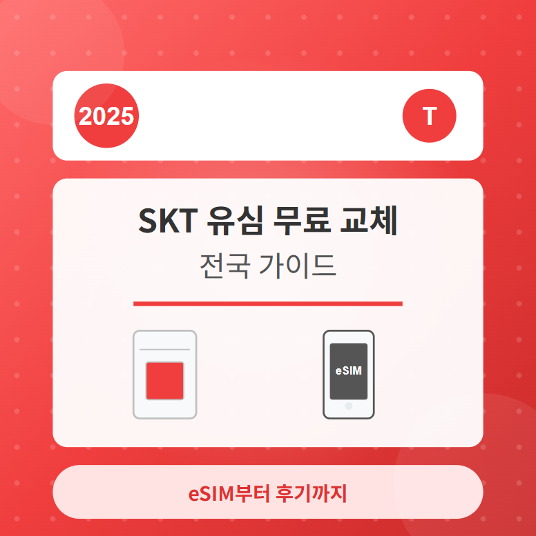 2025 SKT 유심 무료 교체 전국 가이드: eSIM부터 후기까지