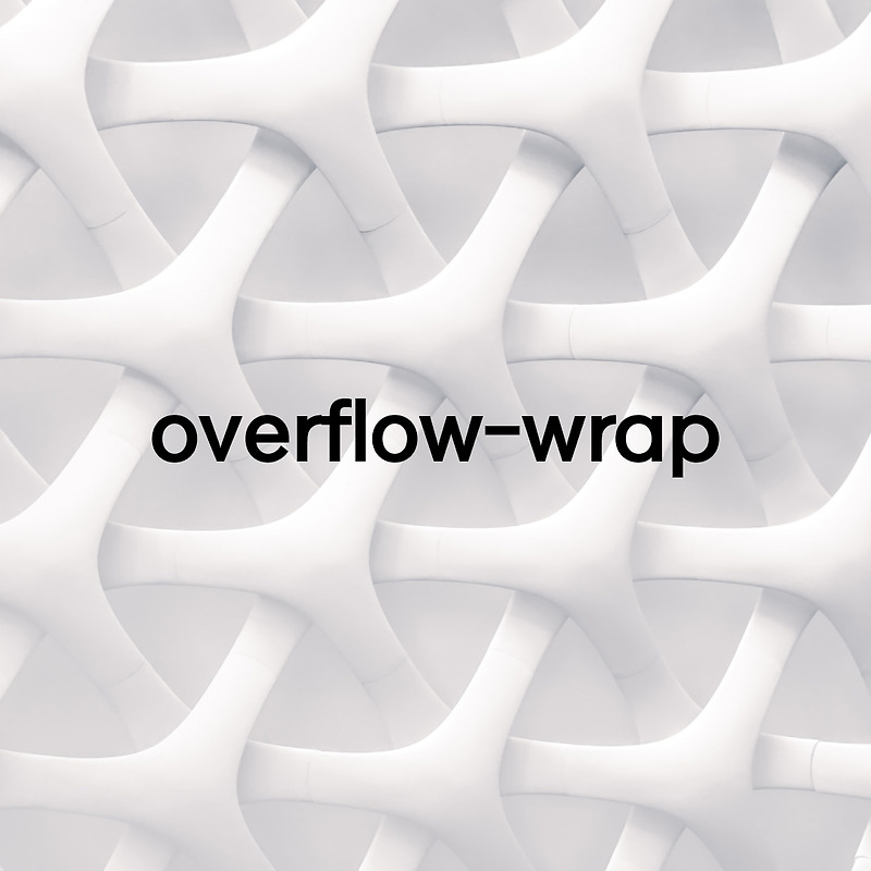 overflow-wrap 속성은 의미가 없는 텍스트 줄바꿈을 설정합니다.