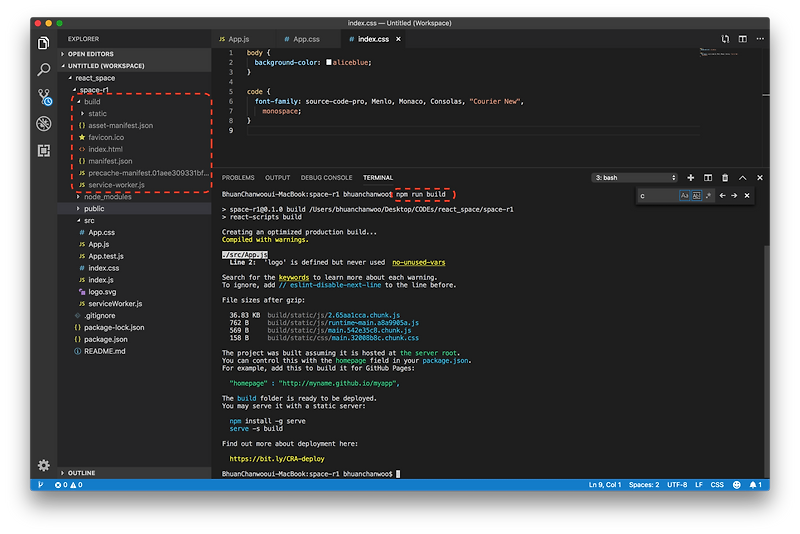 [생활코딩 따라가기] React 7~9.샘플 웹앱 배포