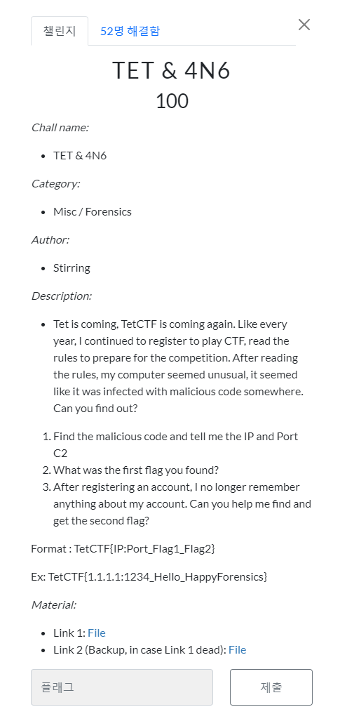 [TetCTF 2024] TET & 4N6 Write-up