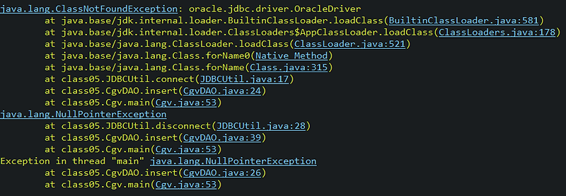 java.lang.ClassNotFoundException: oracle.jdbc.driver.OracleDriver