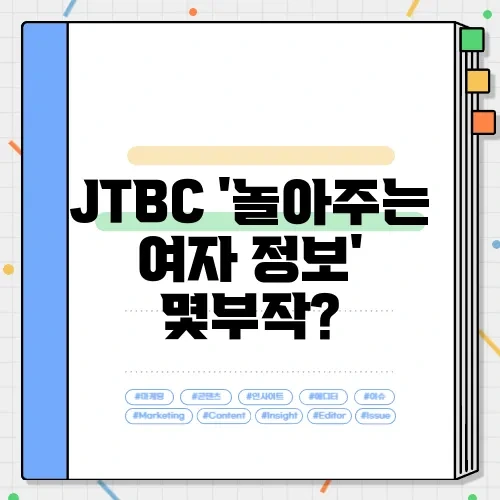 JTBC '놀아주는 여자 정보' 몇부작?