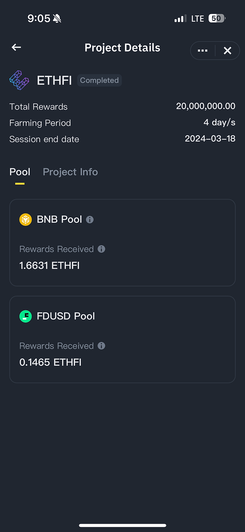 [ETHFI] Binance LaunchPool 보상 정리