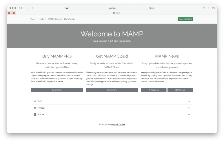 [macOS] MAMP로 PHP 웹 개발 환경 세팅 — 등록금분쇄기