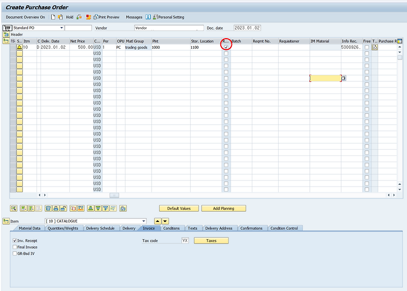 Return PO 생성 부터 입고, 송장 처리까지