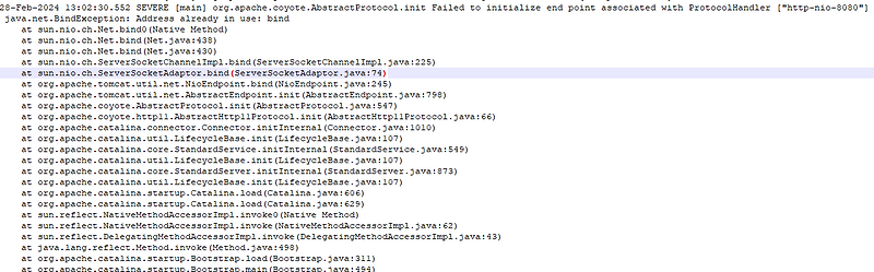 [Tomcat] java.net.BindException: Address already in use: bind