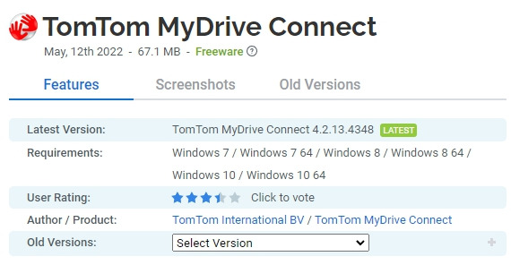 TomTom MyDrive Connect 무료 다운로드