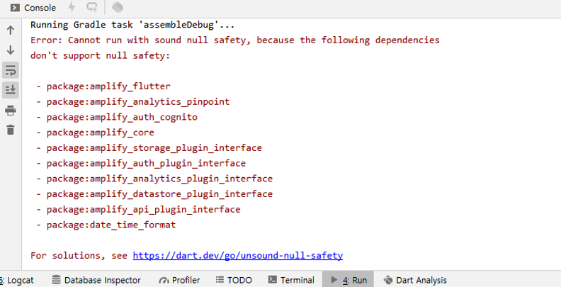 [flutter] 플러터 에러 "Cannot run with sound null safety" — 멱군! 프로그래밍을 하자.