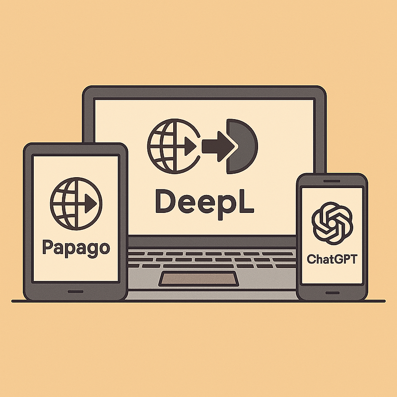 AI 자동 번역 도구 비교! DeepL, Papago, ChatGPT