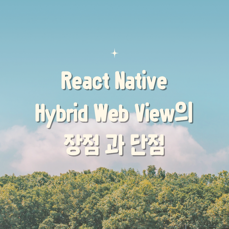 Reactive Native Webview 의 장단점