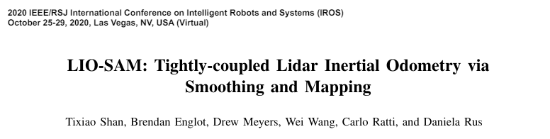 [논문리뷰(작성중)] LIO-SAM: Tightly-coupled Lidar Inertial Odometry via Smoothing and Mapping — 기록