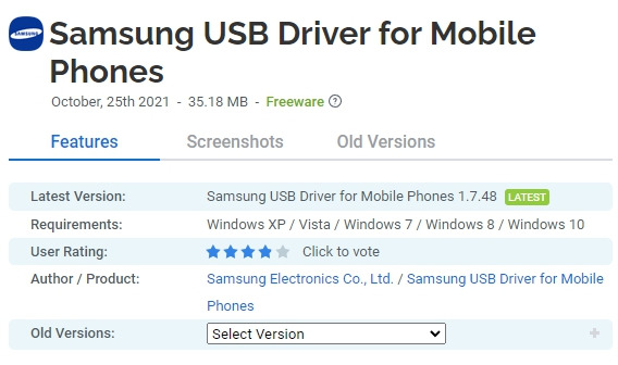 Samsung USB Driver for Mobile Phones 무료 다운로드