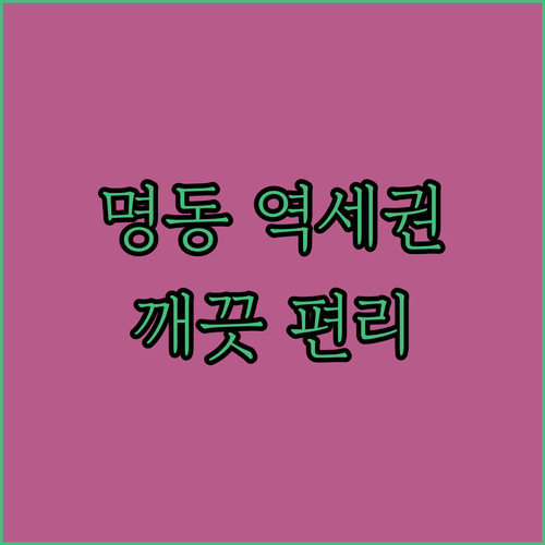 서울 명동 역세권 스튜디오 아파트! 깨끗함 편리함 다 잡았네!
