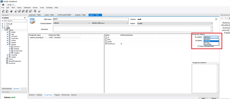 [MySQL] Foreign Key의 delete cascade 설정방법과 동작방법