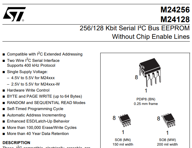 [EEPROM] M24128 I2C EEPRM 제어하기