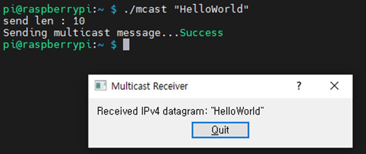 Qt를 이용한 멀티캐스트 수신 코드 및 테스트 (Multicast Receiver)