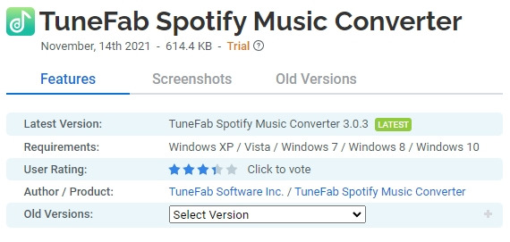 TuneFab Spotify Music Converter 무료 다운로드