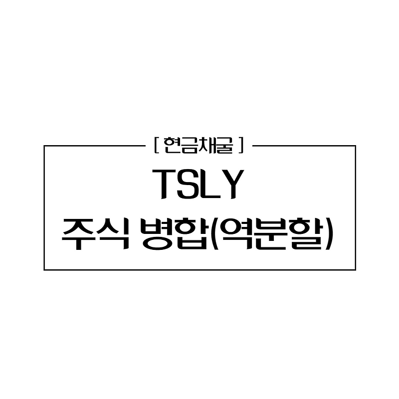 TSLY, 주식 병합(역분할) 소식