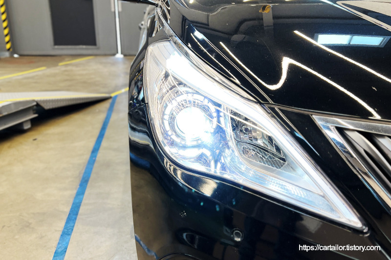 그랜저HG 합법 LED 전조등 장착 - 브라비오 터미네이터 SP H7-B